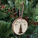 Christmas Wood Burned Ornament, Pine Tree Ornament, Merry Christmas ...