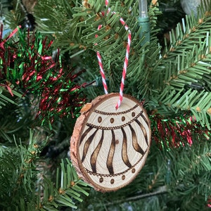 Christmas Wood Burned Ornament, Tree Ornament, Bulb Ornaments, Merry ...