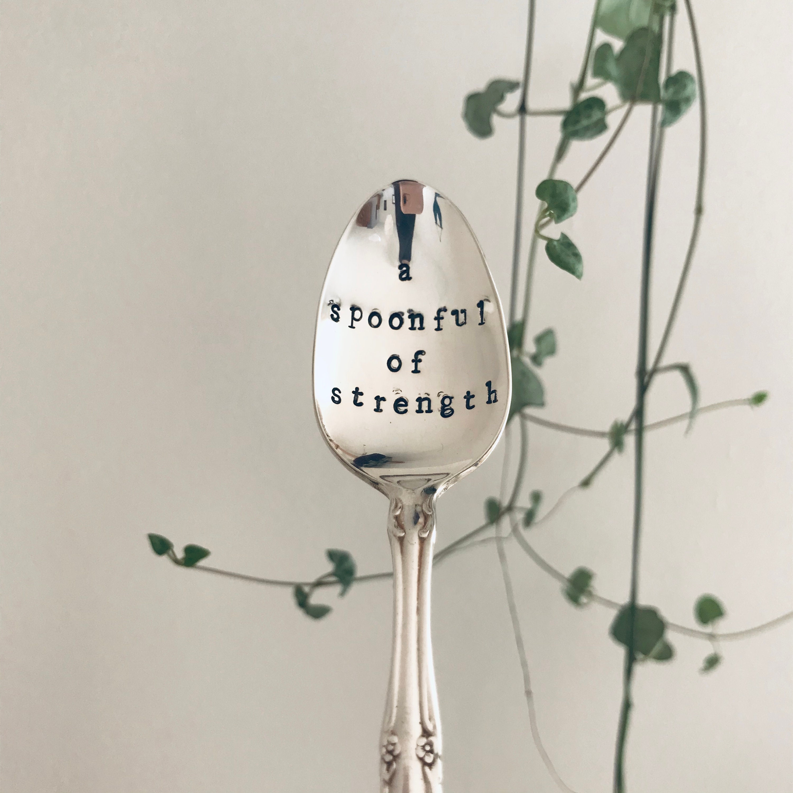 Home & Living Hand Stamped a spoonful of strength Spoon Vintage ...