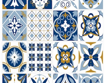 Tile Stickers, Pack of 16, Waterproof Use on 200mm X 250mm, 20 X 25cm ...