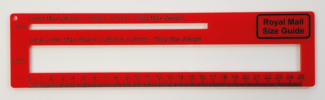Royal Mail Size Guide for Letters and Large Letters in Acrylic - Etsy UK