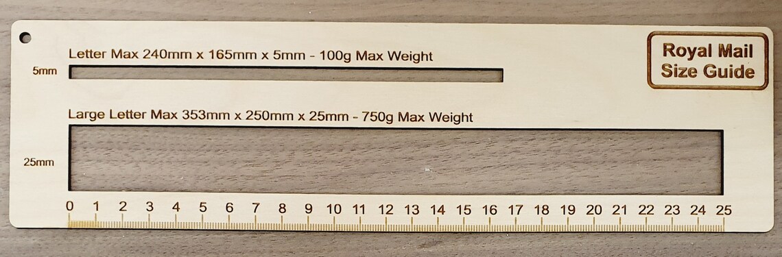 Royal Mail Size Guide for Letters and Large Letters in Acrylic | Etsy