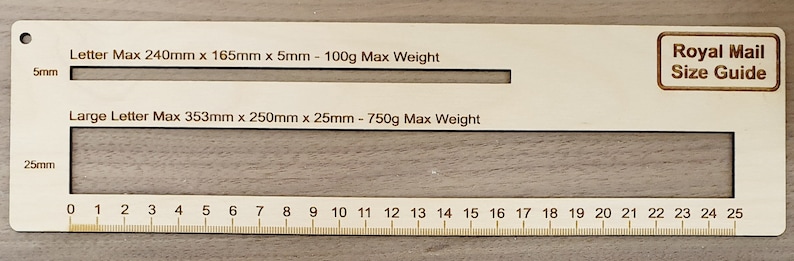 Royal Mail Size Guide for Letters and Large Letters in Acrylic | Etsy