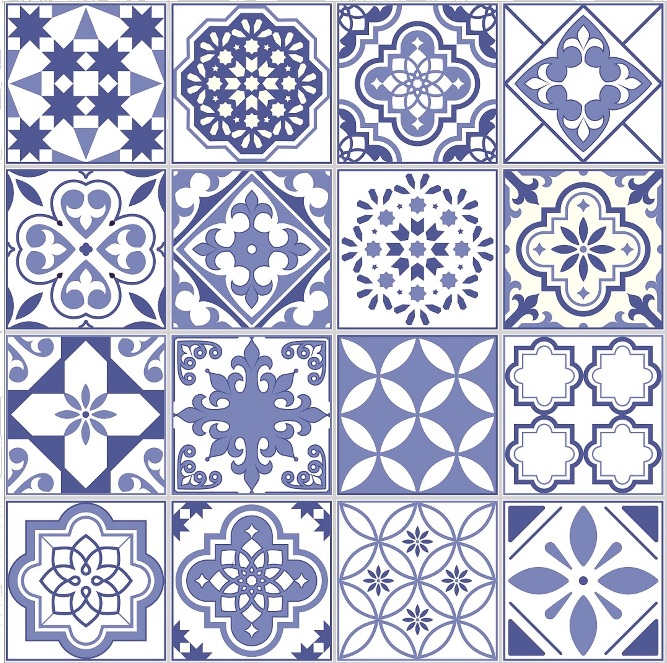 Mosaic Tile Stickers, 16 per Pack, Waterproof Transfers for 100mm X ...