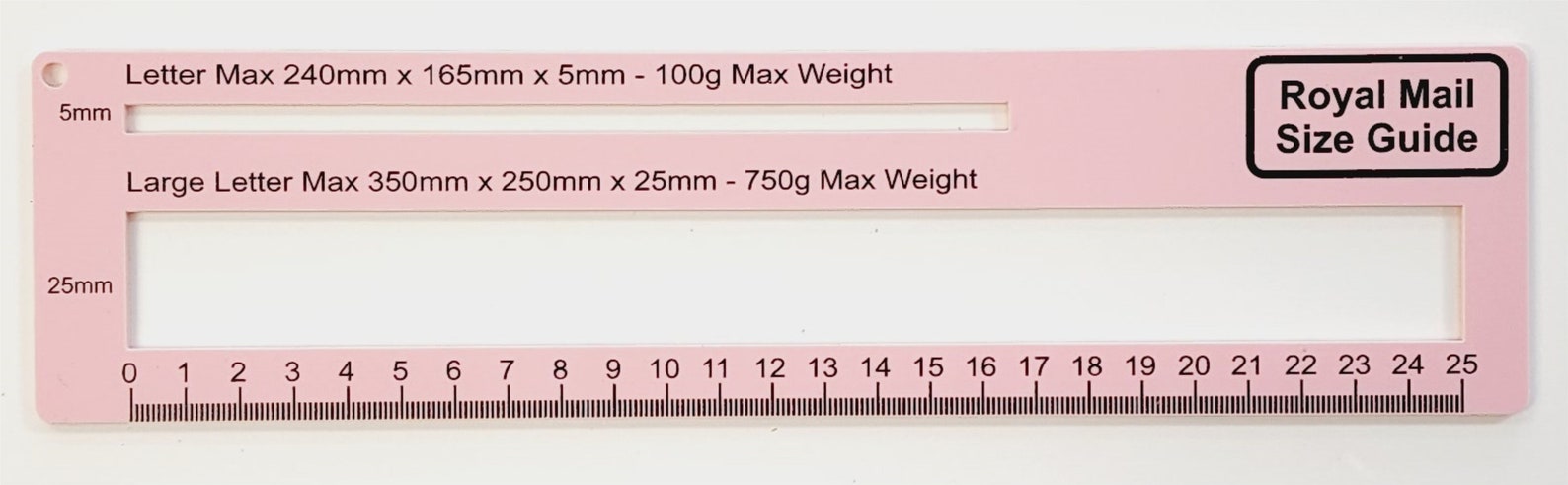 Royal Mail Size Guide for Letters and Large Letters in Acrylic or Wood ...