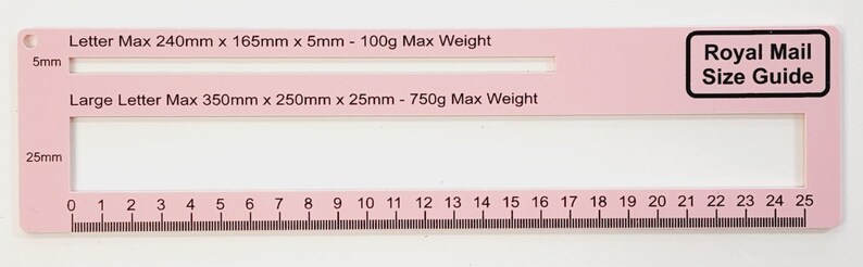 Royal Mail Size Guide for Letters and Large Letters in Acrylic or Wood ...