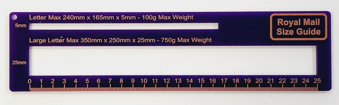 Royal Mail Size Guide for Letters and Large Letters in Acrylic - Etsy UK