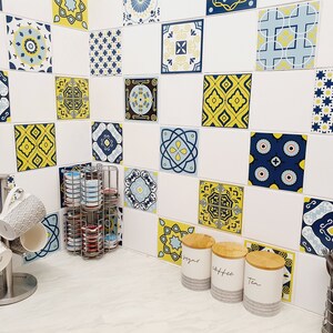 Mosaic Tile Stickers, 16 per Pack, Waterproof Transfers for 100mm X ...