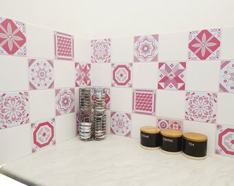 Tile Stickers, Pack of 16, Waterproof Use on 200mm X 200mm, 20 X 20cm ...