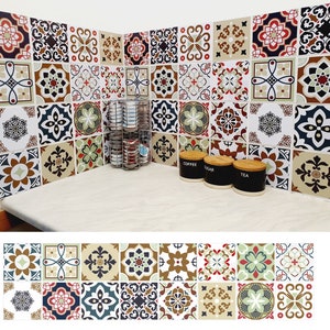 Mosaic Tile Stickers, 16 per Pack, Waterproof Transfers for 100mm X ...