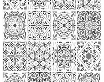 Tile Stickers, Pack of 16, Waterproof Use on 200mm X 250mm, 20 X 25cm ...