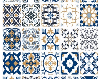 Tile Stickers, Pack of 16, Waterproof Use on 200mm X 250mm, 20 X 25cm ...