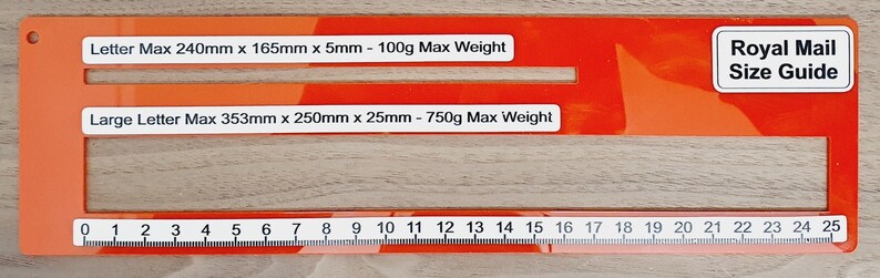 Royal Mail Size Guide for Letters and Large Letters in Acrylic | Etsy