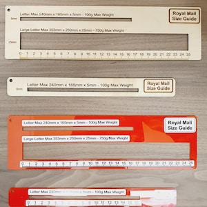 Royal Mail Size Guide for Letters and Large Letters in Acrylic | Etsy