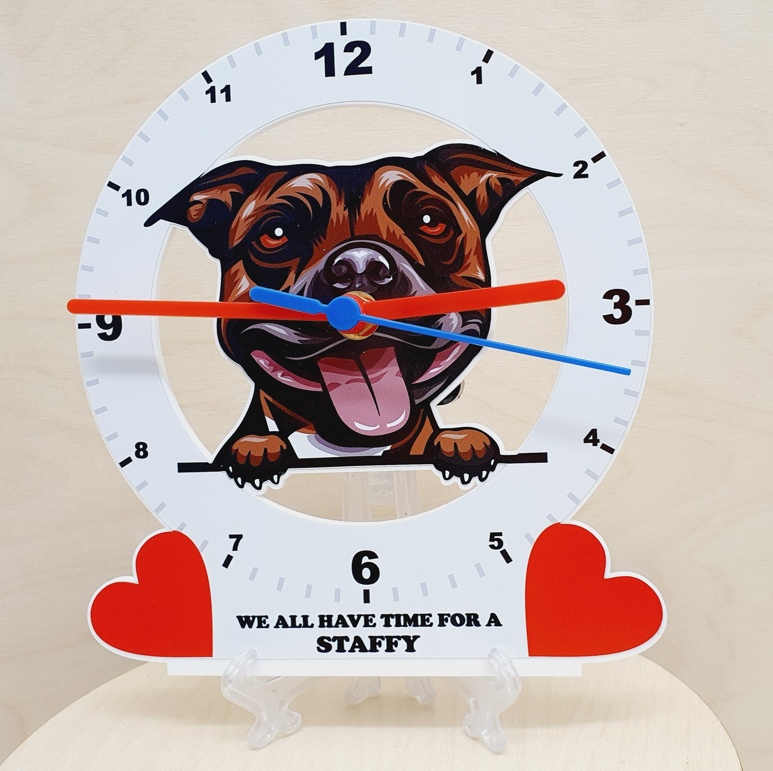 Dog Clock Cartoon Peeking Dog Breeds on a Quartz Clock Can | Etsy