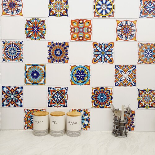 Mosaic Tile Stickers Pack of 12 Waterproof Transfers for - Etsy UK