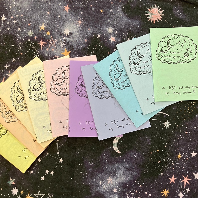 An Activity Filled DBT Skills Zine - Self Care, Mindfulness, Self Soothe, Sloths, Emotions ...
