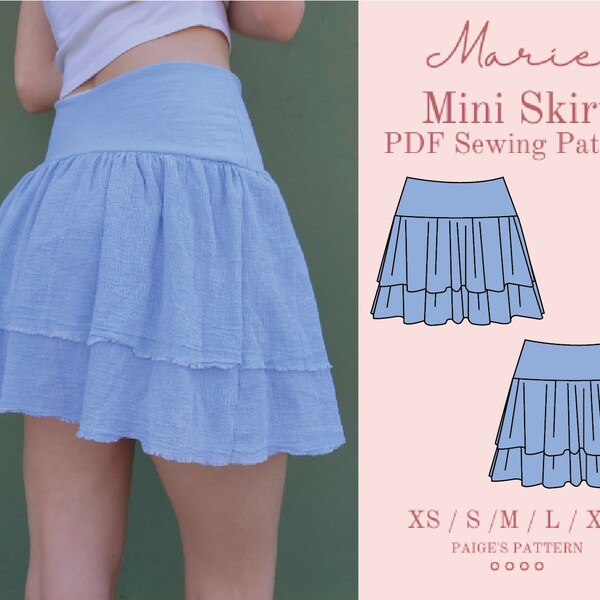 Ruffle Skirt Pattern - Etsy