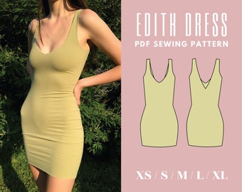 Bodycon Dress Pattern - Etsy