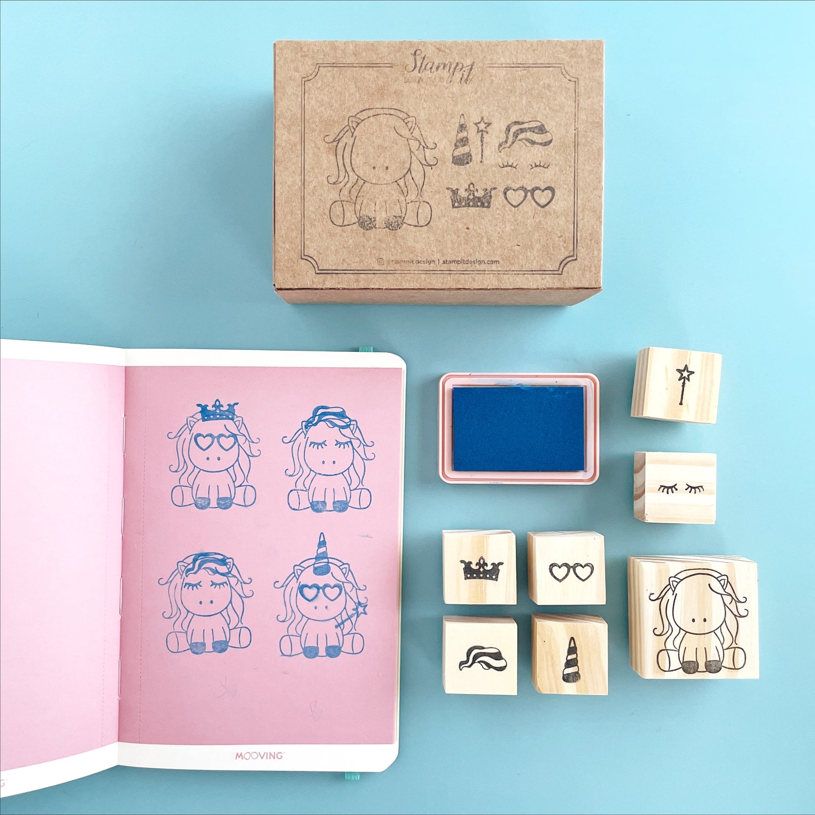 Wooden Toy for Kids Unicorn Stamp Toy Learning Stamp Toy - Etsy