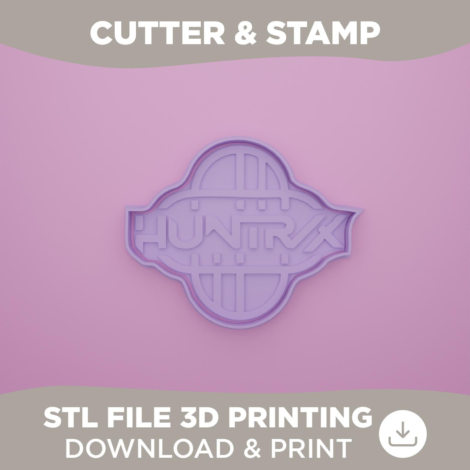 K-pop Demon Hunters Huntrex Logo Cutter and Stamp STL – Digital ...