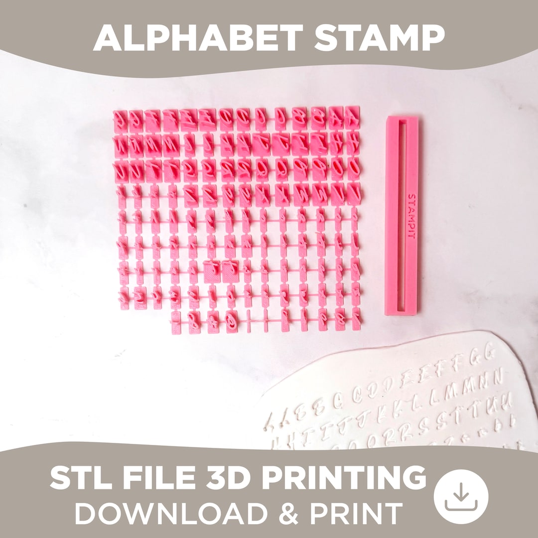 Creative Alphabet & Numbers Italic 3D Print - Personalize Dough ...