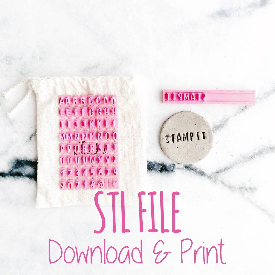Alphabet Clay Stamp - Informal Type STL FILE - Download and Print - ABC ...