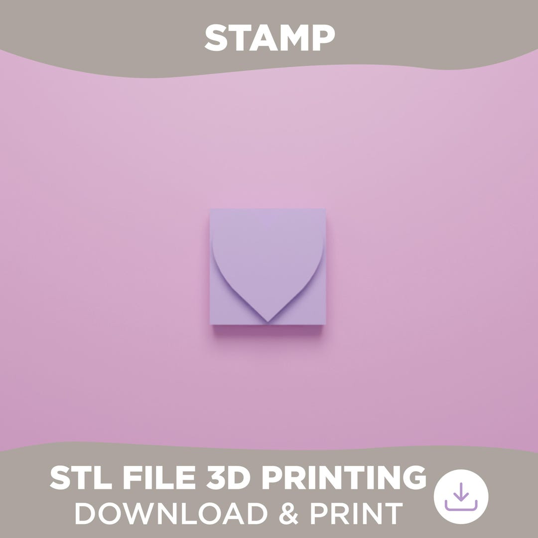 Heart Stamp STL Digital Download – Cookie, Clay, Fondant, Ceramic ...
