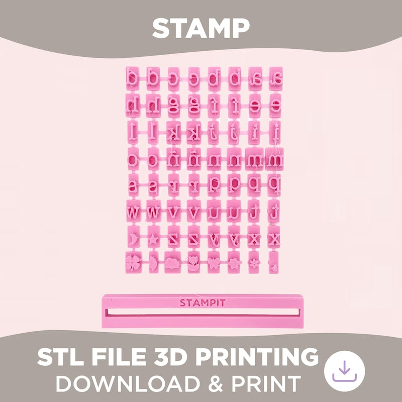 Letters Stamp 3d Print - Etsy