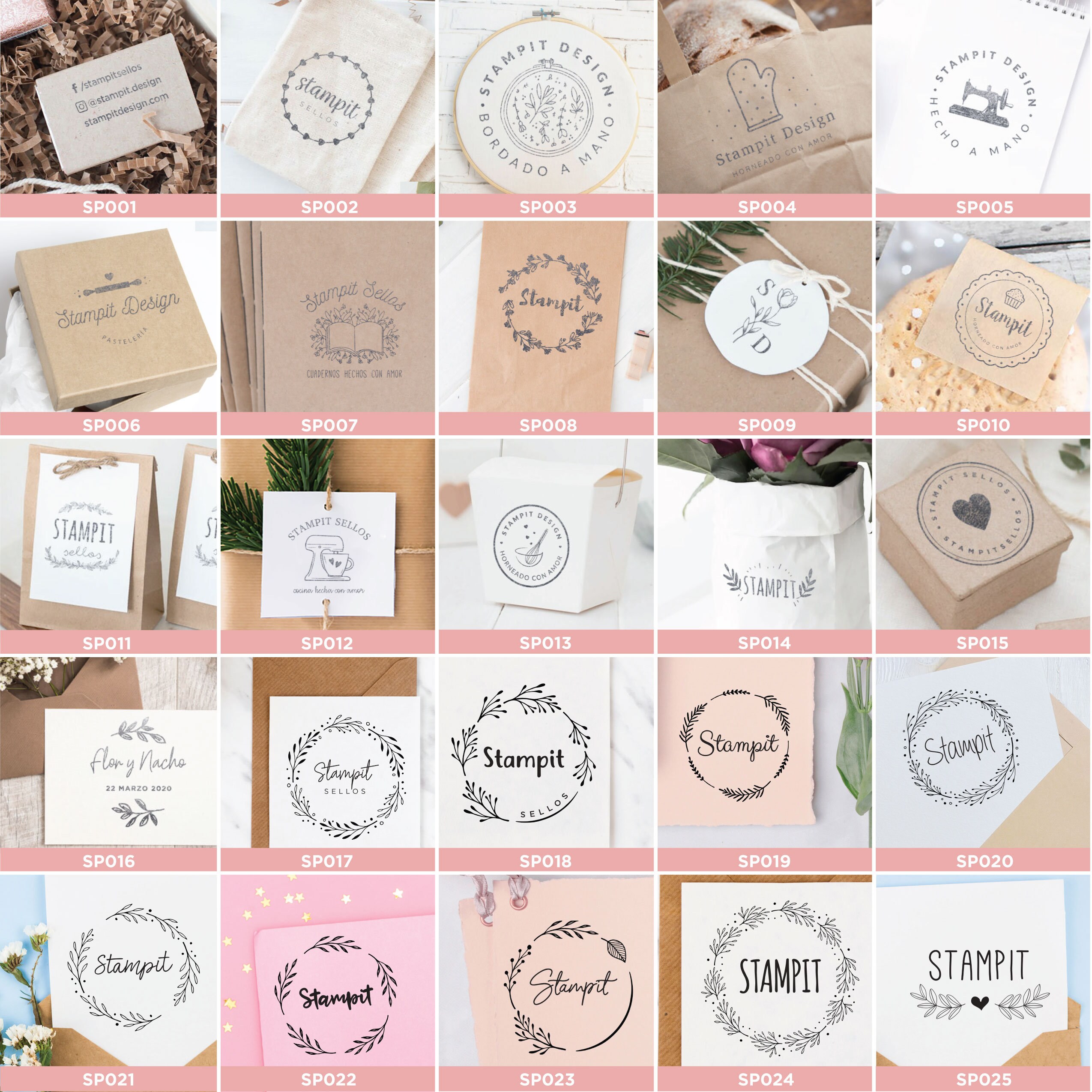 Custom Rubber Stamp Free Designs Many Templates and Fonts to | Etsy