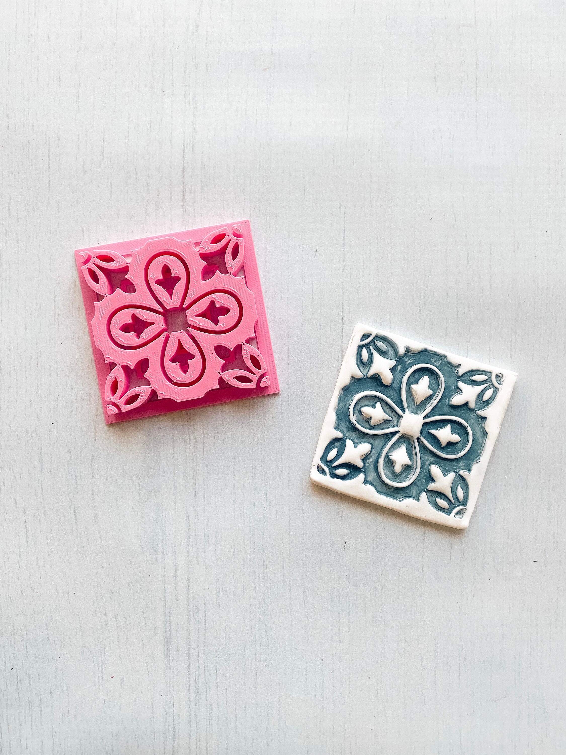 Mosaic Set Cookie Stamp - 4 Design Geometrical Flower Patterns - DIY ...