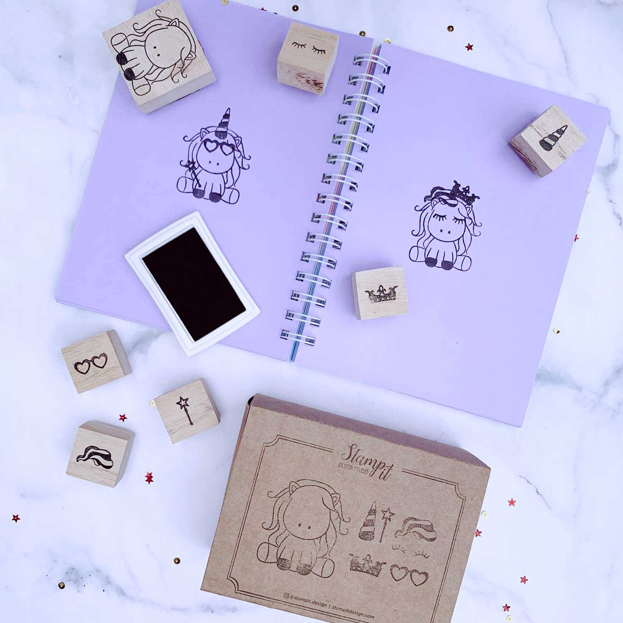 Wooden Toy for Kids Unicorn Stamp Toy Learning Stamp Toy - Etsy