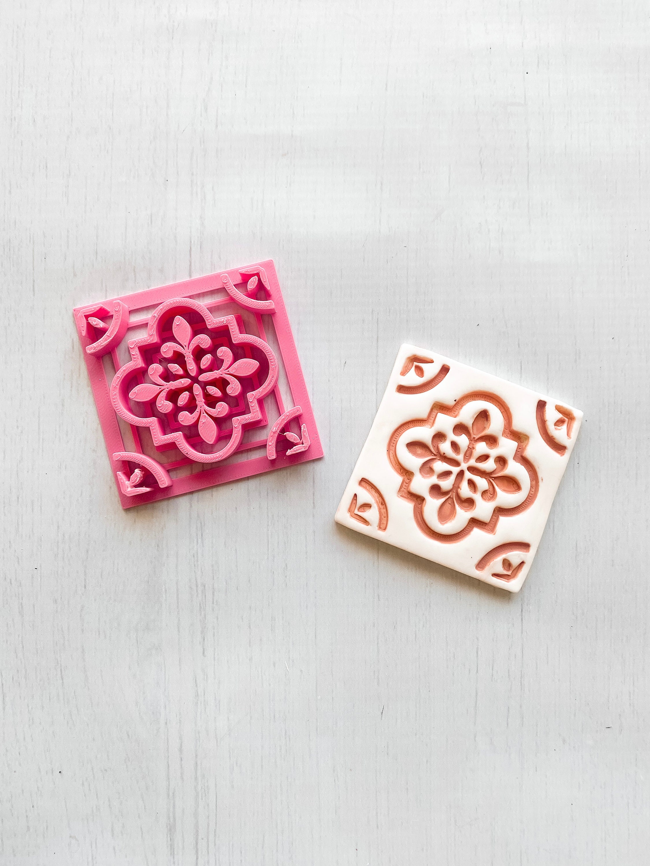 Mosaic Set Cookie Stamp - 4 Design Geometrical Flower Patterns - DIY ...
