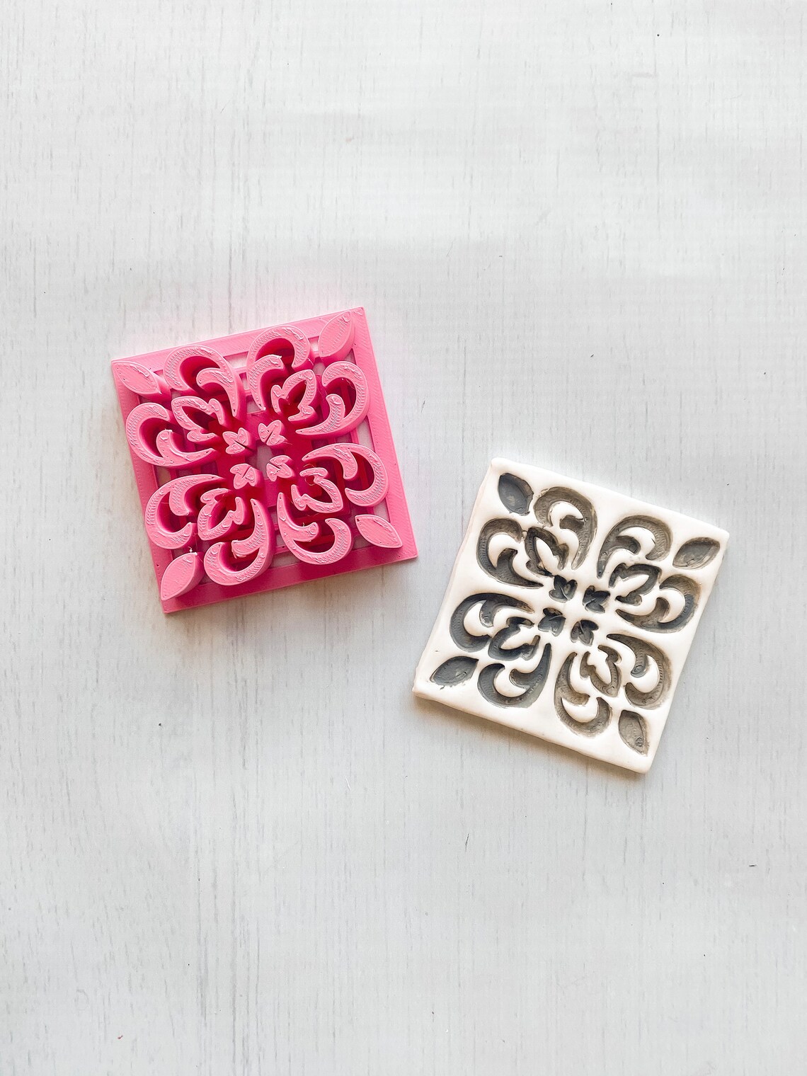 Mosaic Set Cookie Stamp - 4 Design Geometrical Flower Patterns - DIY ...