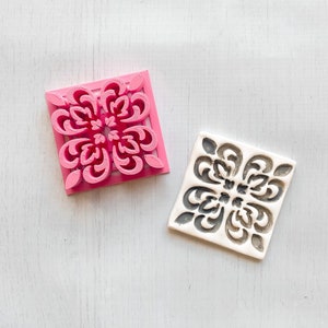 Mosaic Set Cookie Stamp - 4 Design Geometrical Flower Patterns - DIY ...