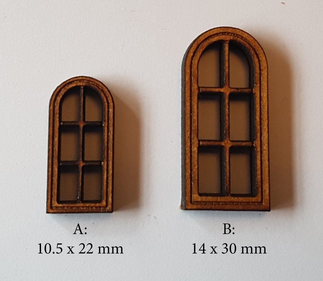 10 Pack MDF Laser Cut Windows for Terrain Buildings D&D Warhammer 28mm ...