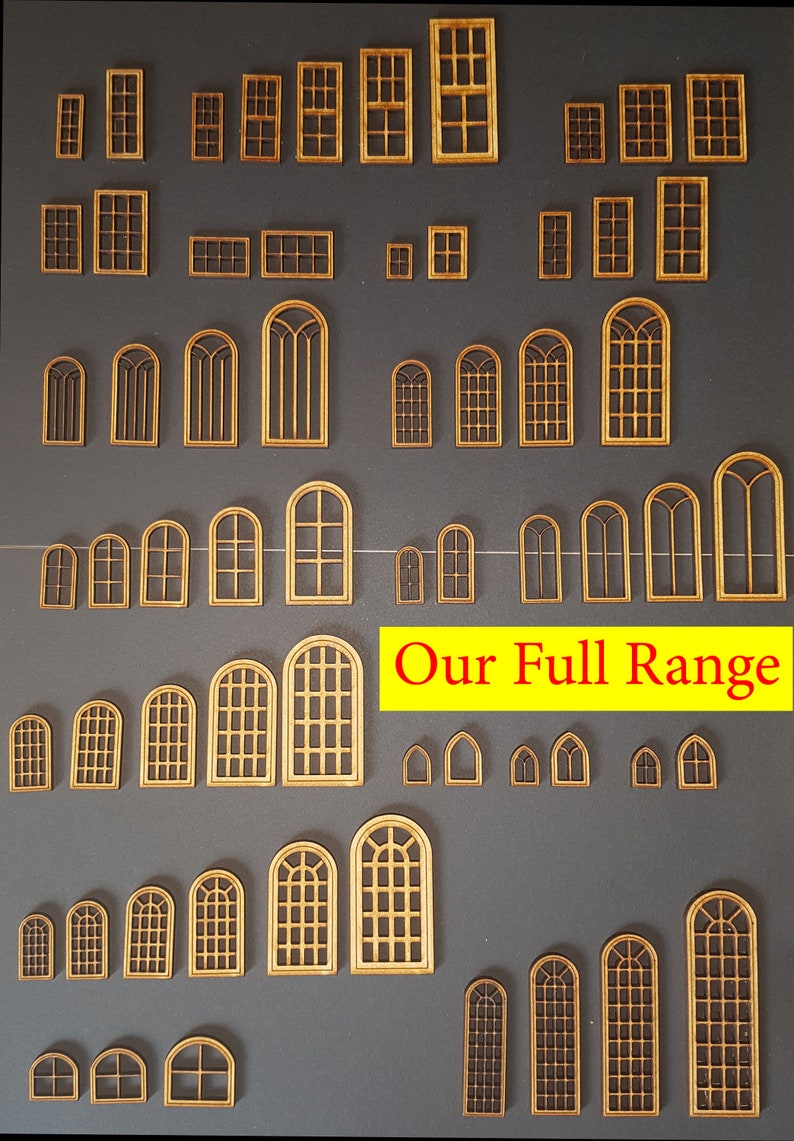 10 Pack MDF Laser Cut Windows for Terrain Buildings D&D - Etsy Ireland