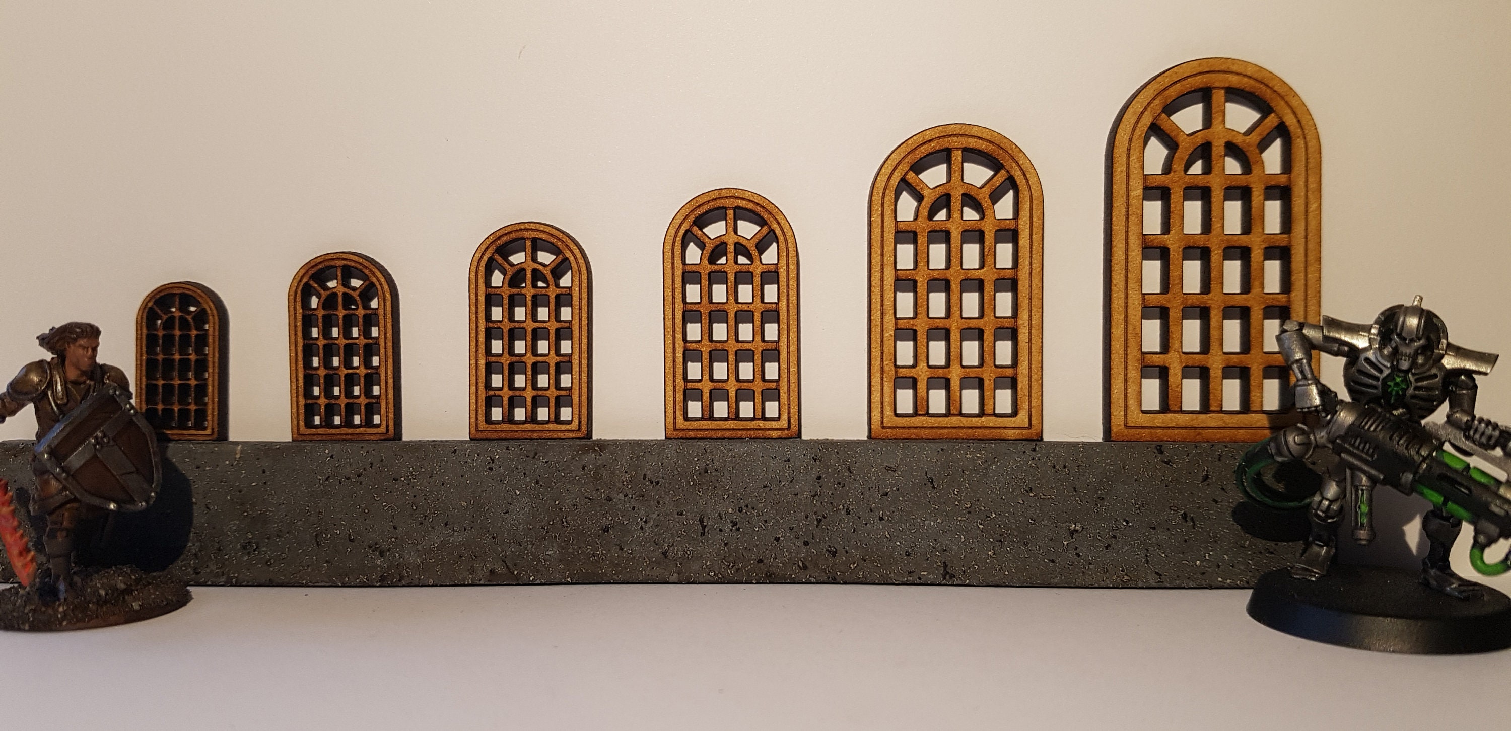 10 Pack MDF Laser Cut Windows for Terrain Buildings D&D Warhammer 28mm ...
