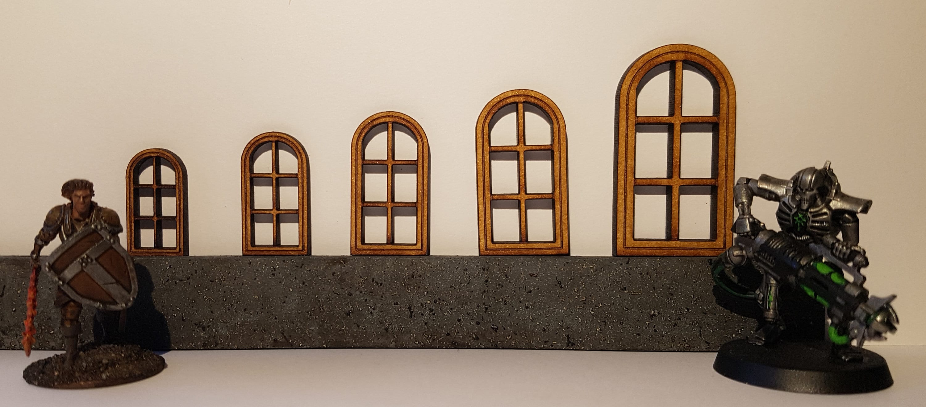10 Pack MDF Laser Cut Windows for Terrain Buildings D&D Warhammer 28mm ...