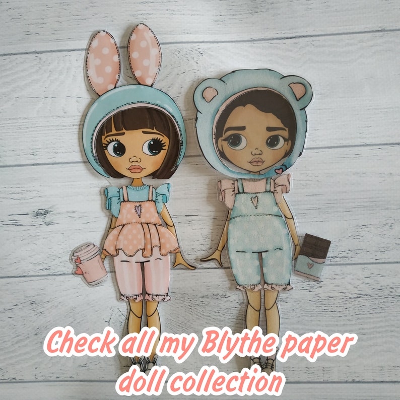 Printable Paper Doll Blythe With Clothes Digital PDF Instant - Etsy UK