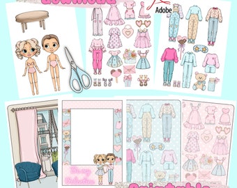 Blythe Paper Doll, Printable Girl Busy Book Activity, Dress up Cut Out Doll - Etsy