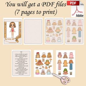 Printable Paper Doll Autumn Blythe With Clothes - Digital Instant ...