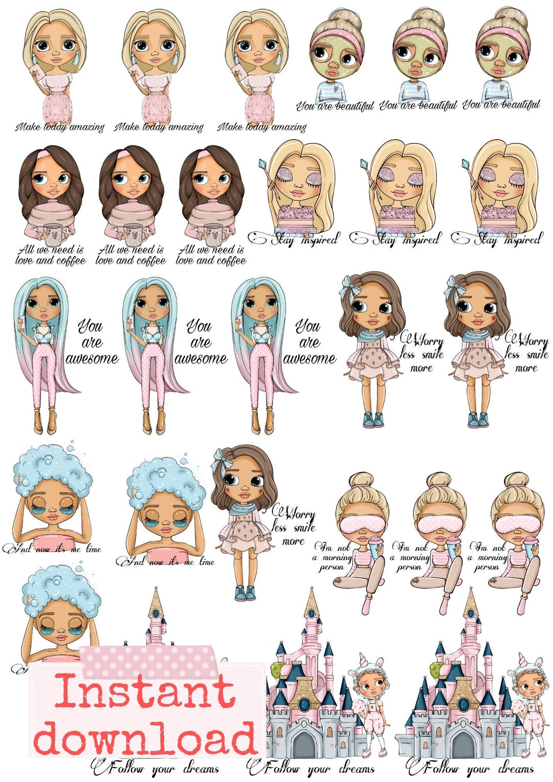 Printable Digital Download PNG Blythe Doll Image Fabric Iron on Decal ...