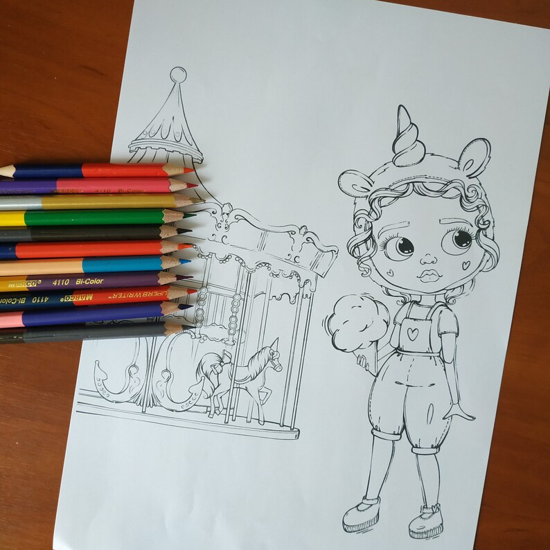 Printable Coloring Pages Bundle Blythe Doll in Paris Digital - Etsy