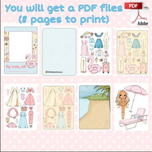 Printable Paper Doll Summer Blythe With Clothes - Digital PDF, Girly ...