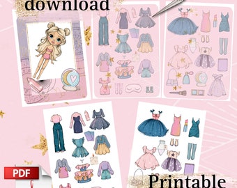 Printable Paper Doll Blythe With Clothes Digital PDF Instant Download, Dress up Cut Out Doll ...
