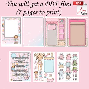 Printable Paper Doll Q Baby With Clothes - Digital PDF, Girly Busy Book ...