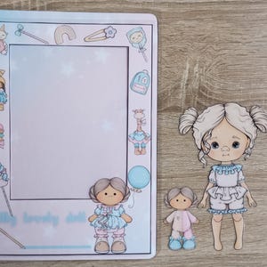 Printable Paper Doll Q Baby With Clothes - Digital PDF, Girly Busy Book ...