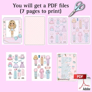 Printable Paper Doll Blythe With Clothes - Digital PDF Instant Download, Dress up Cut Out Doll ...