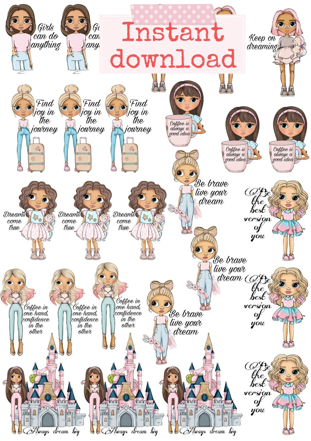 Printable Digital Download PNG Blythe Doll Image Fabric Iron on Decal ...